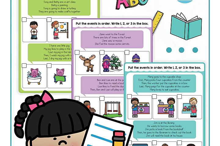 Sequencing Activities the Bundle幼儿趣味英语阅读理解排序练习册 电子版PDF 百度云网盘下载 | 咿呀启蒙 ...