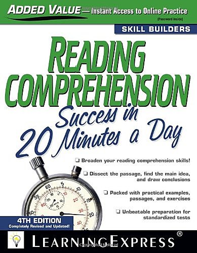 Reading Comprehension Success in 20 Minutes a Day阅读技能训练手册 电子版PDF 百度网盘下载 ...
